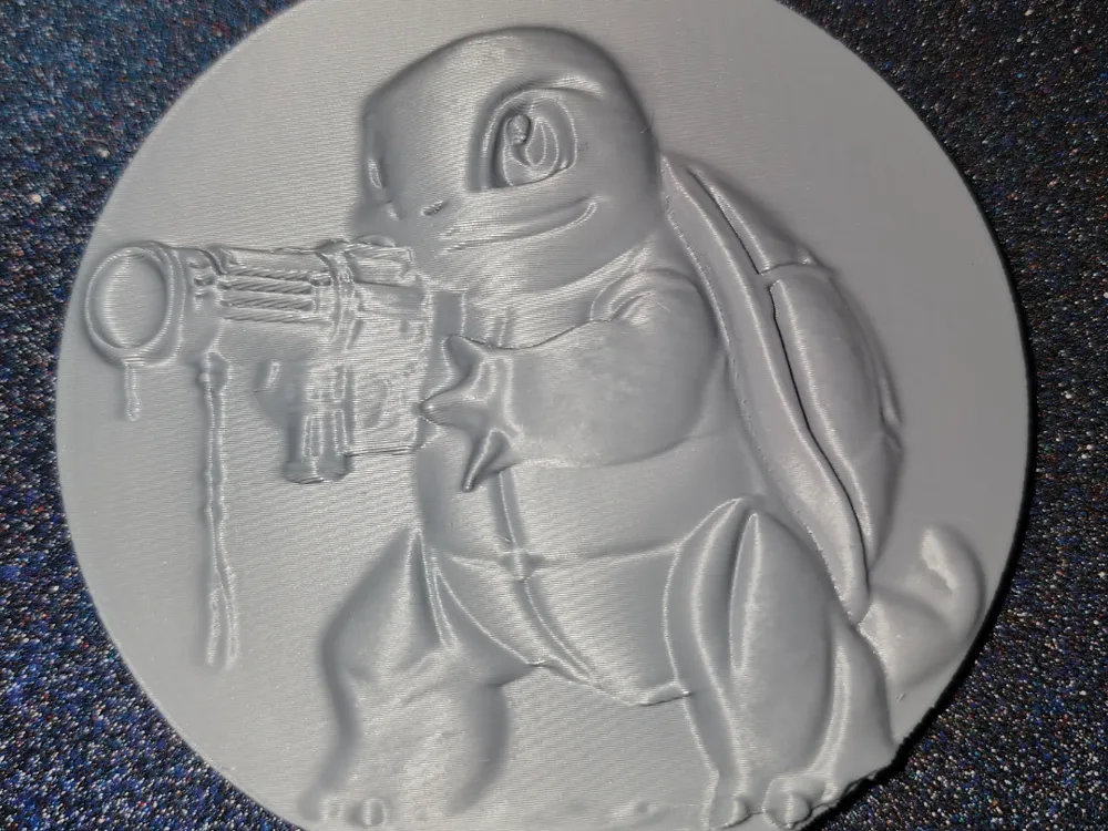 pokemon squirtle double sided relief remix coin by Srhryda23 - MakerWorld