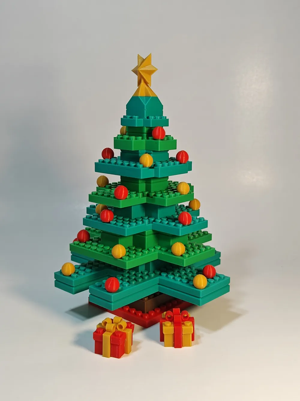Brick Christmas Tree (Higly Detailed+No AMS) - Free 3D Print Model ...