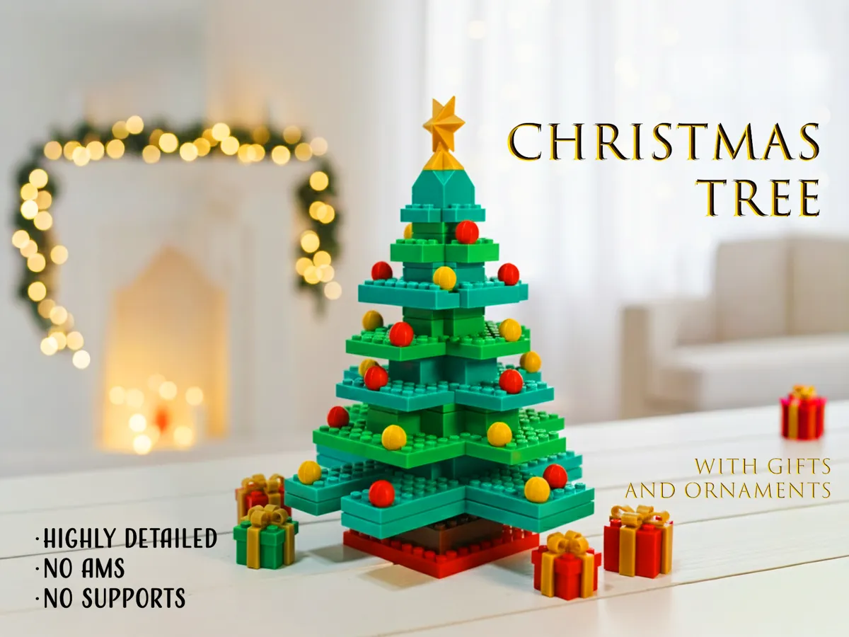 Brick Christmas Tree (Higly Detailed+No AMS) by 3DMakerSpace MakerWorld ...