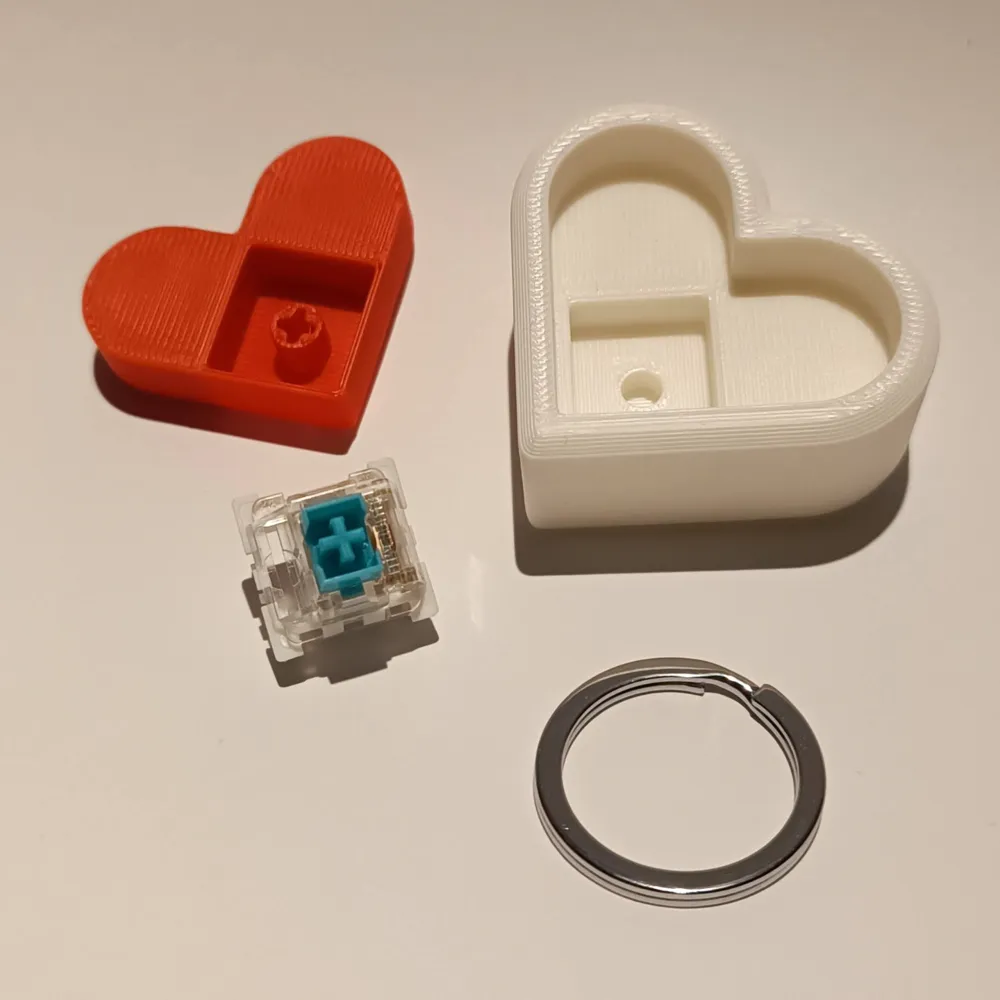 Heart keychain clicker - Free 3D Print Model - MakerWorld