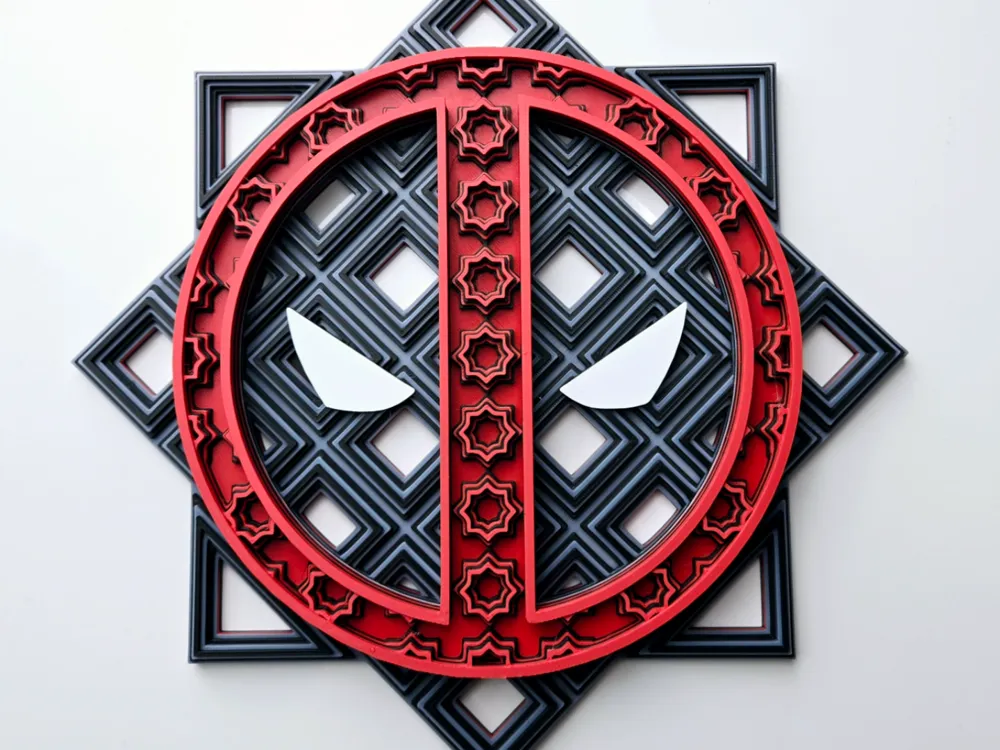 Deadpool Dimensional Grid Mosaic by w3r3wolv3s - MakerWorld