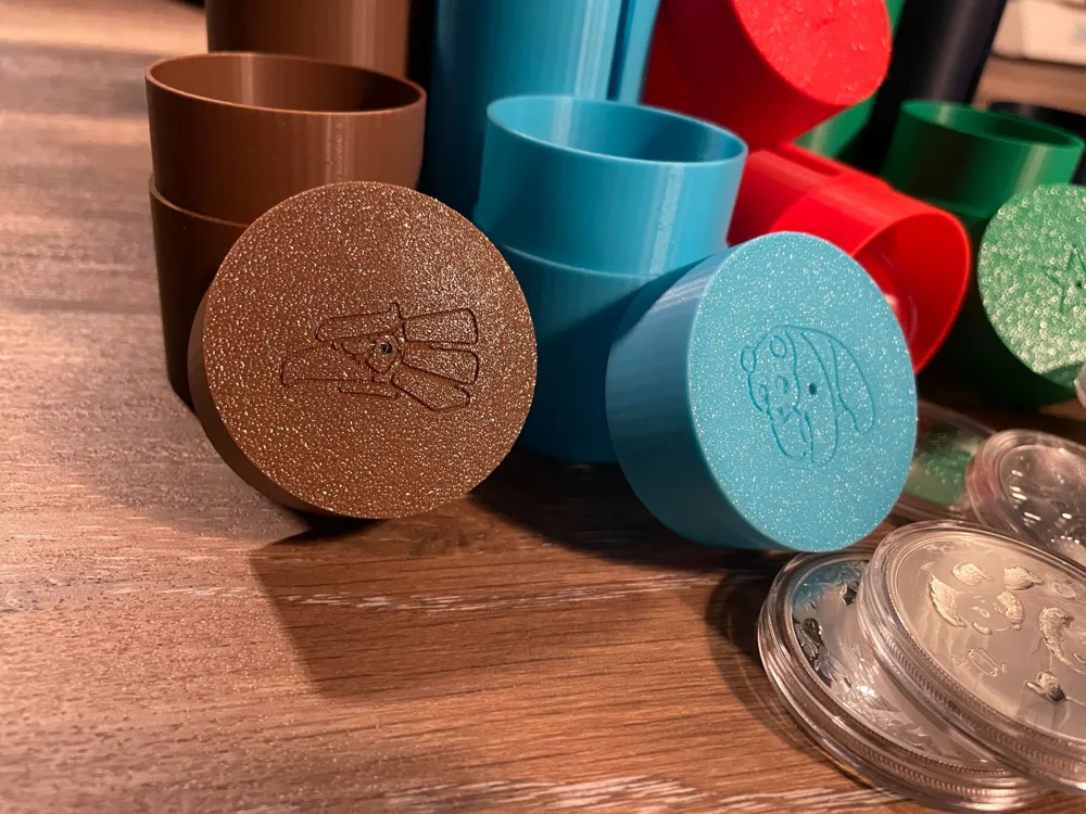 Silver Coin Bullion Air-Tite Coin Tubes - Free 3D Print Model - MakerWorld