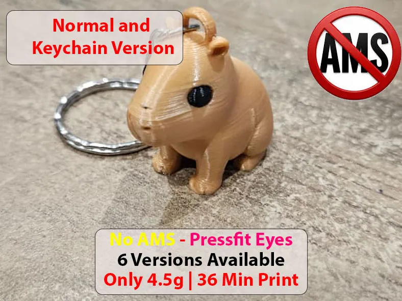 Mini Chibi Capybara - Free 3D Print Model - MakerWorld
