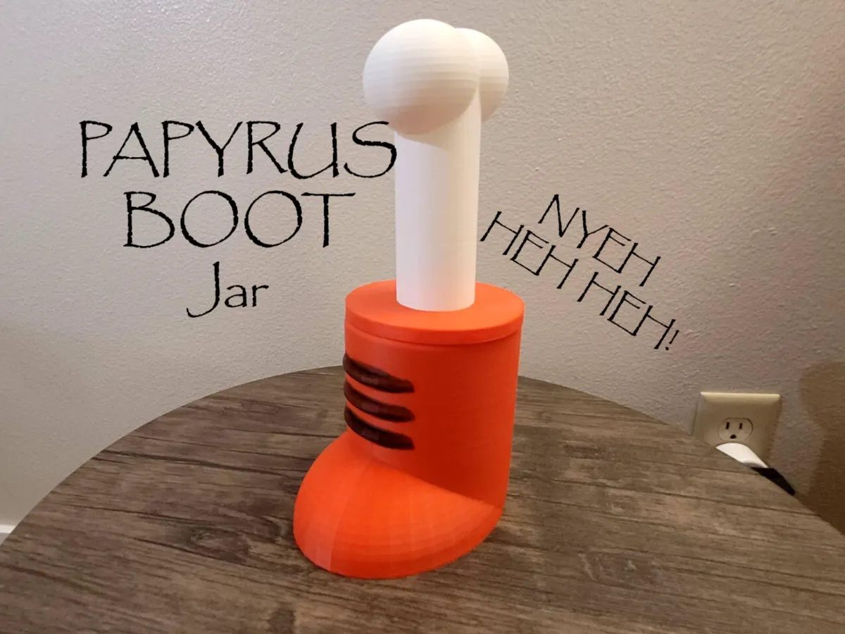Papyrus Boot Jar- Undertale - Free 3D Print Model - MakerWorld