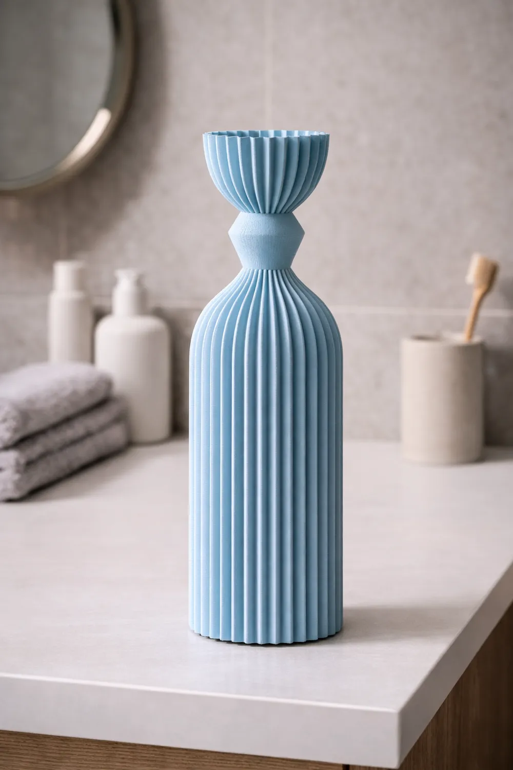 Ribbed Diamond Vase – Sculptural Vase Mode Design - Free 3D Print Model ...