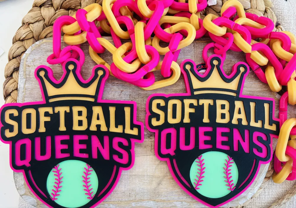 Softball Queens Hype Chain by Jackson's 3D World MakerWorld: Download Free 3D Models