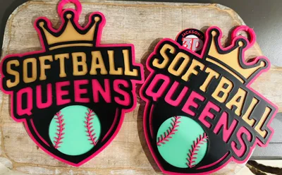 Softball Queens Hype Chain - Free 3D Print Model - MakerWorld