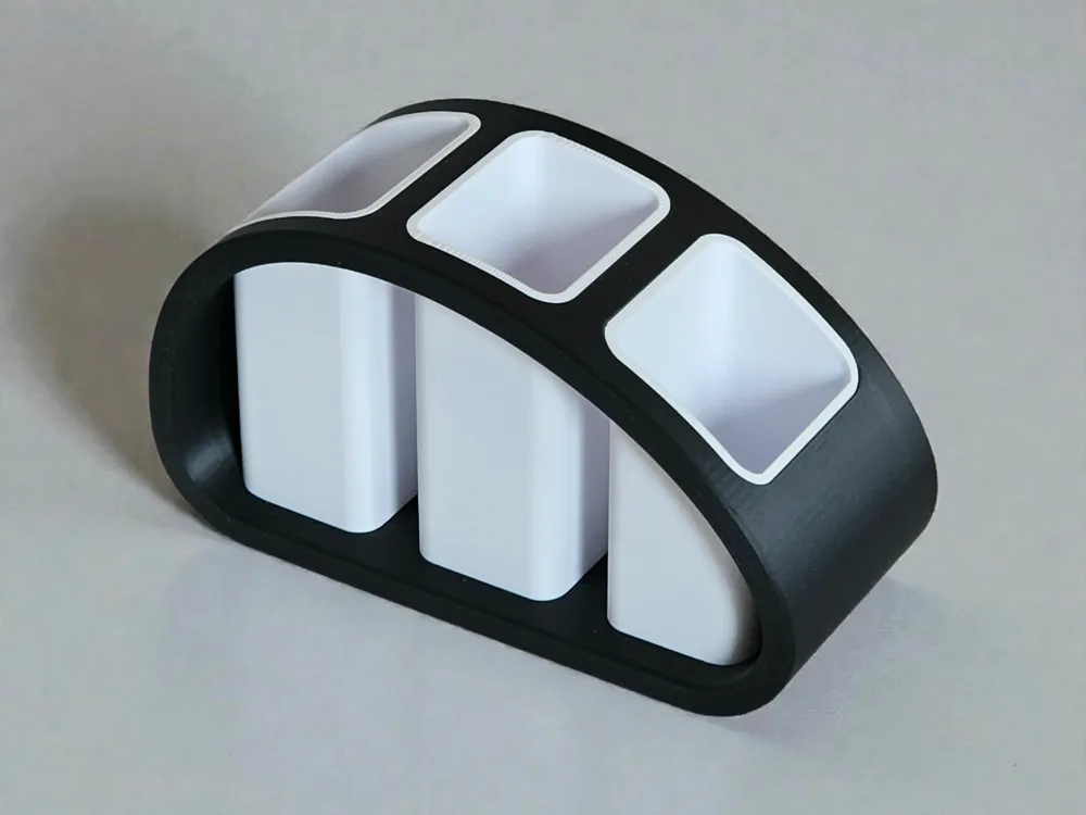 Arc Remote Holder – 3-Slot Curved Stand - Free 3D Print Model - MakerWorld