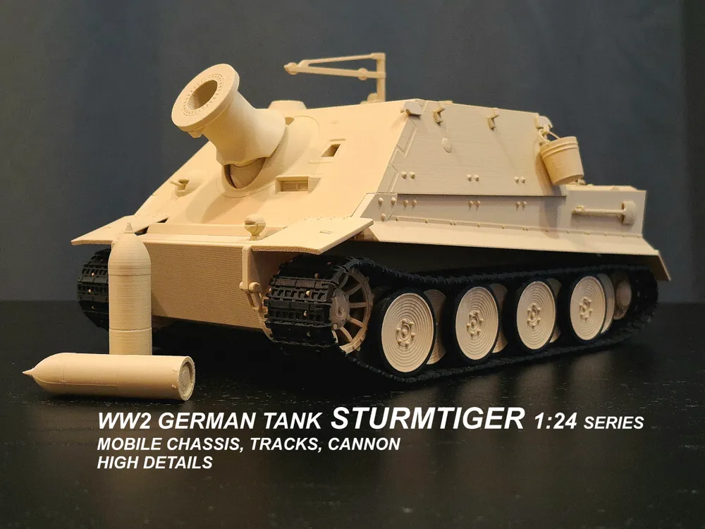 WW2 German Tank STURMTIGER 1:24 series, HD! - Free 3D Print Model ...