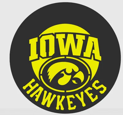 Iowa Hawkeyes Coaster by HastCustom3dPrints - MakerWorld