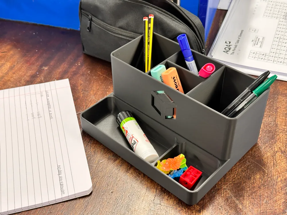 Modern Floating Large Desk Organizer - Cube by Eternity Labs - MakerWorld
