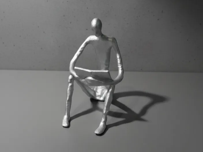 Escultura Hombre Lector Sculpture of a Reading Man - Free 3D Print ...