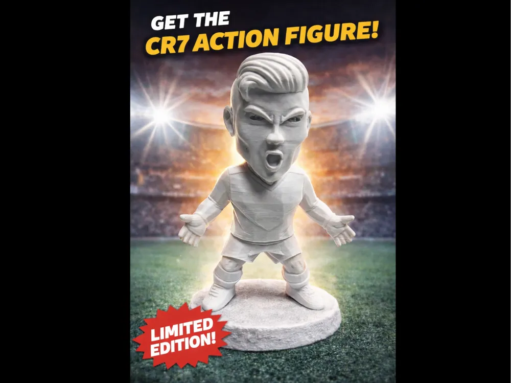 Cristiano Ronaldo Action Figure - Free 3D Print Model - MakerWorld