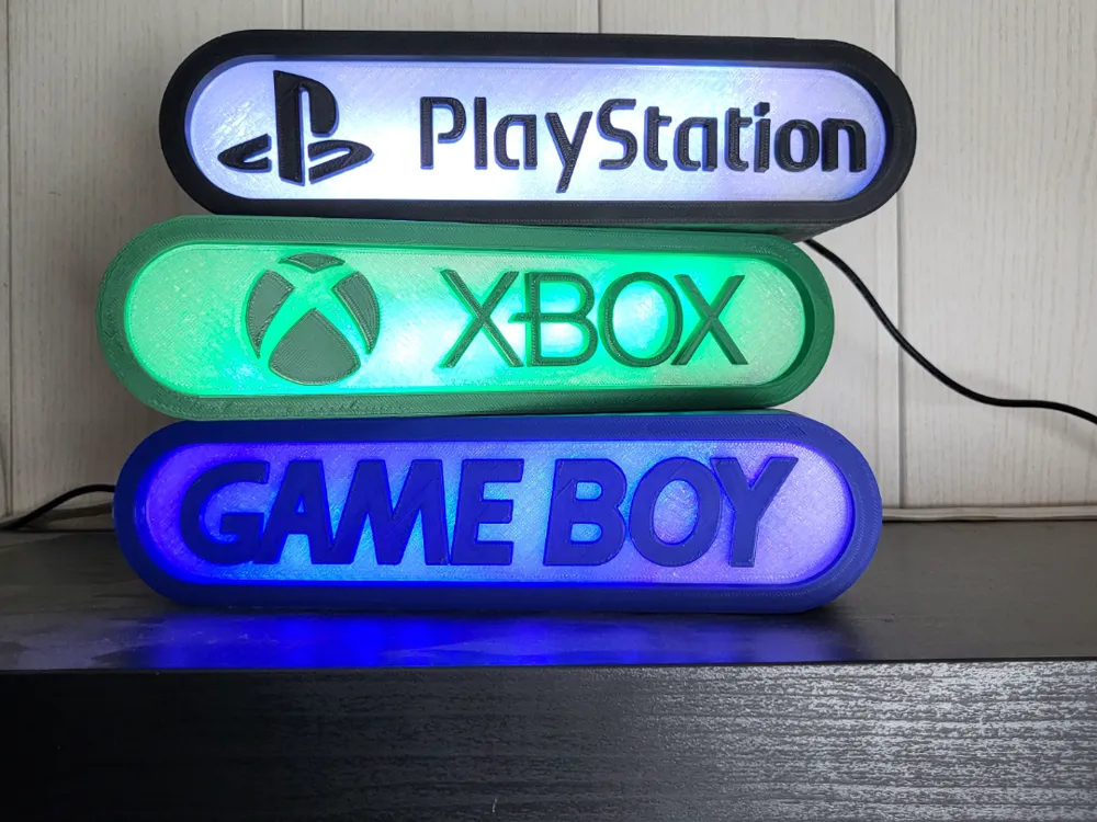 Gaming LED Logo Sign Wlan controlled Remixed by 3D Studio Zana ...