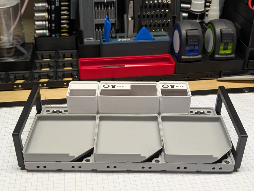 Gridfinity Funnel Tray 2x2x2 by Tailor F. Glad MakerWorld: Download ...