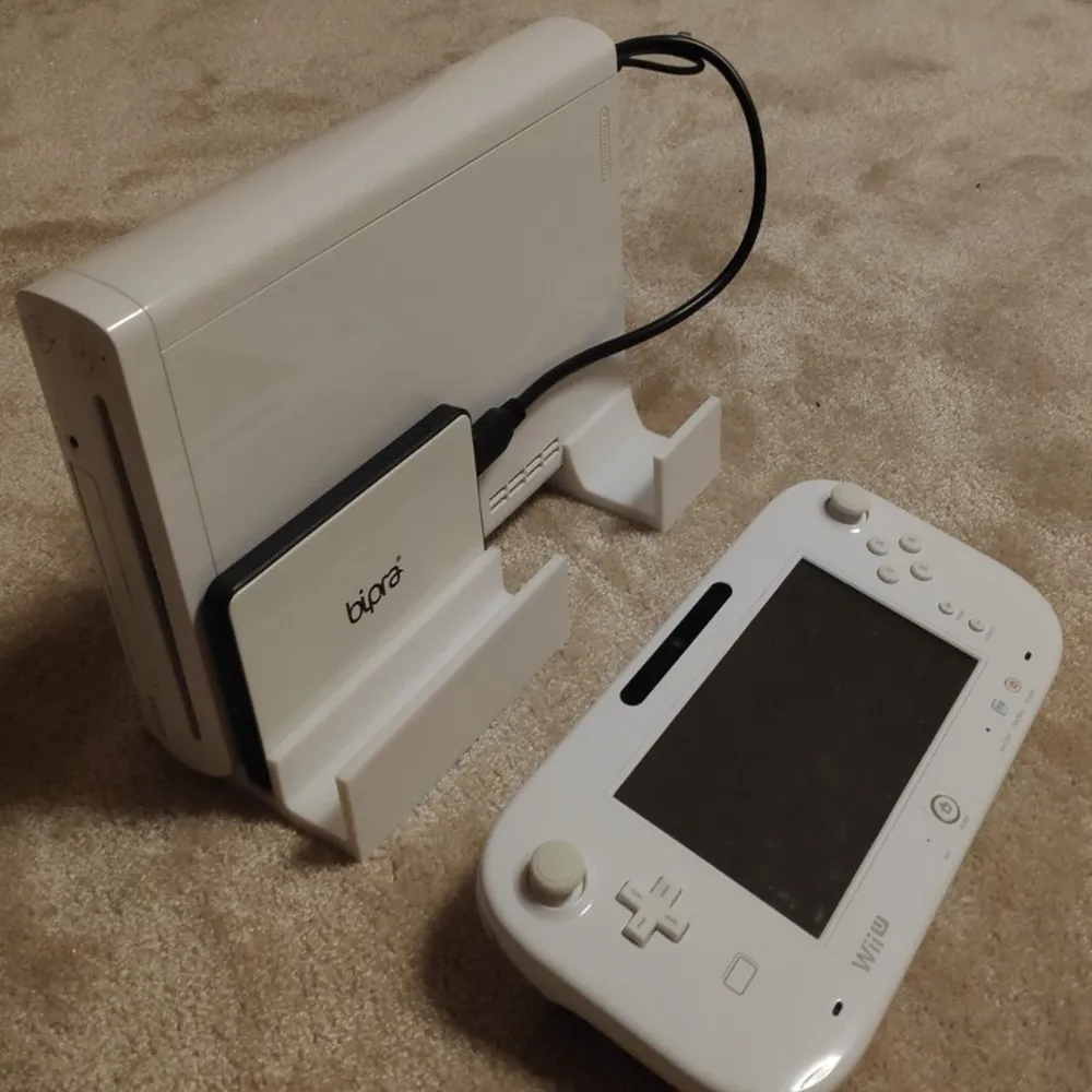 Wii U All in One Stand - Console, Gamepad, USB HDD by Rich T - MakerWorld