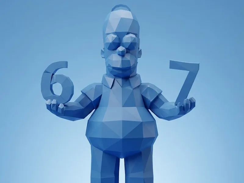 Homer Simpson doing 67 meme - Free 3D Print Model - MakerWorld