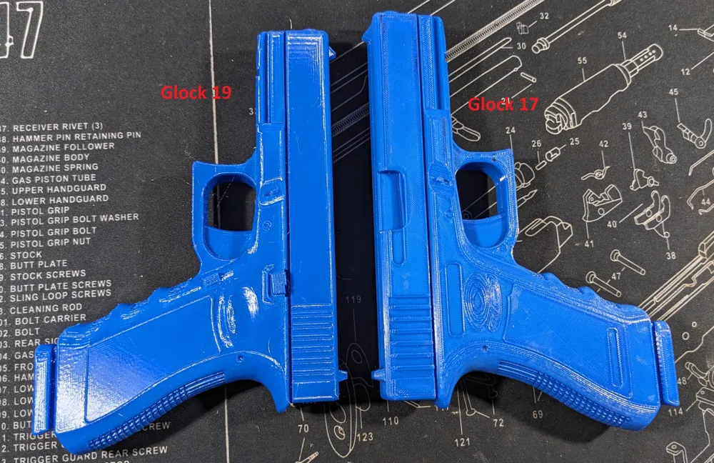 Glock 19 Blue Gun by TheBigOne - MakerWorld