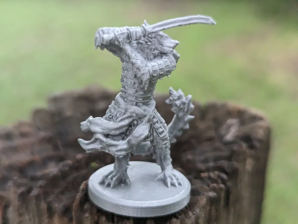 Werewolf Shifter Samurai dnd miniature 28mm by Darkwing - MakerWorld