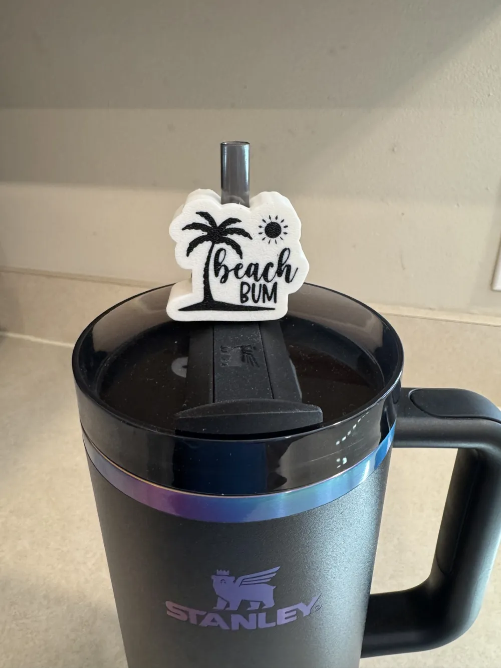 Beach Bum Stanley Cup Straw Topper - Free 3D Print Model - MakerWorld