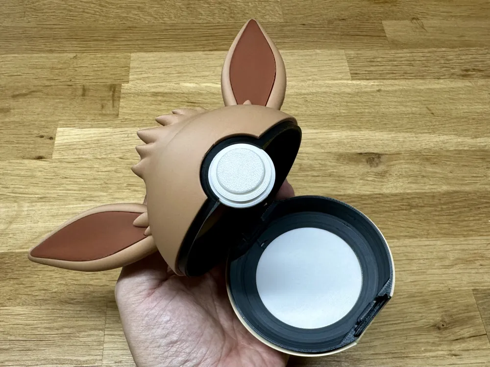 Eevee Ball V2 - Pokemon - Pokeball Functional - Free 3D Print Model ...