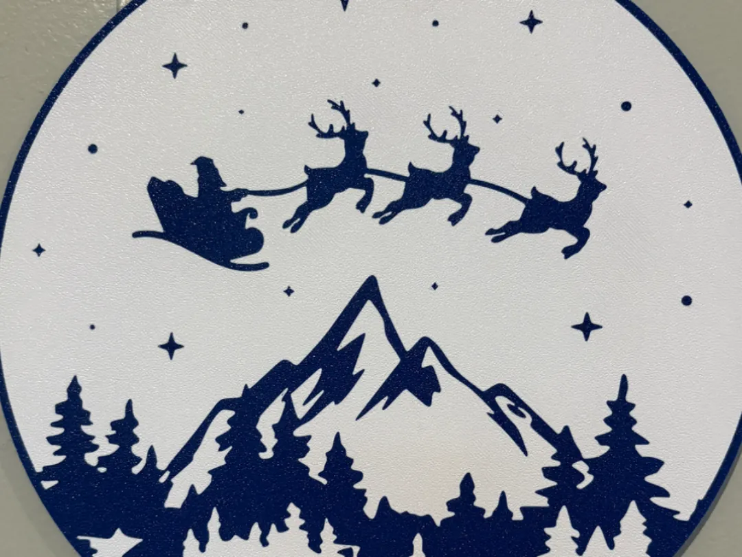 Santa's on his way Christmas sign by Larry Swope MakerWorld: Download ...