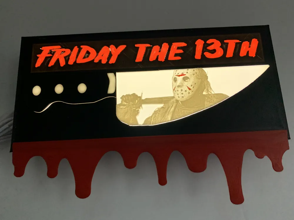 Jason Voorhees Friday the 13th CMYK Lightbox by MattInDetroit - MakerWorld
