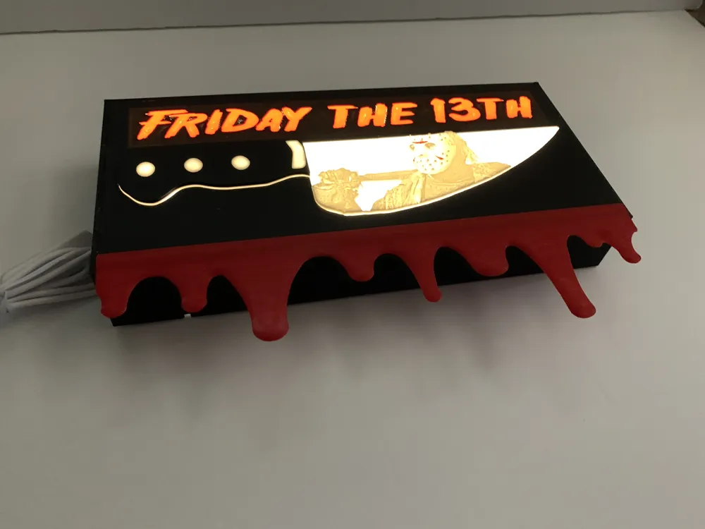 Jason Voorhees Friday the 13th CMYK Lightbox by MattInDetroit - MakerWorld