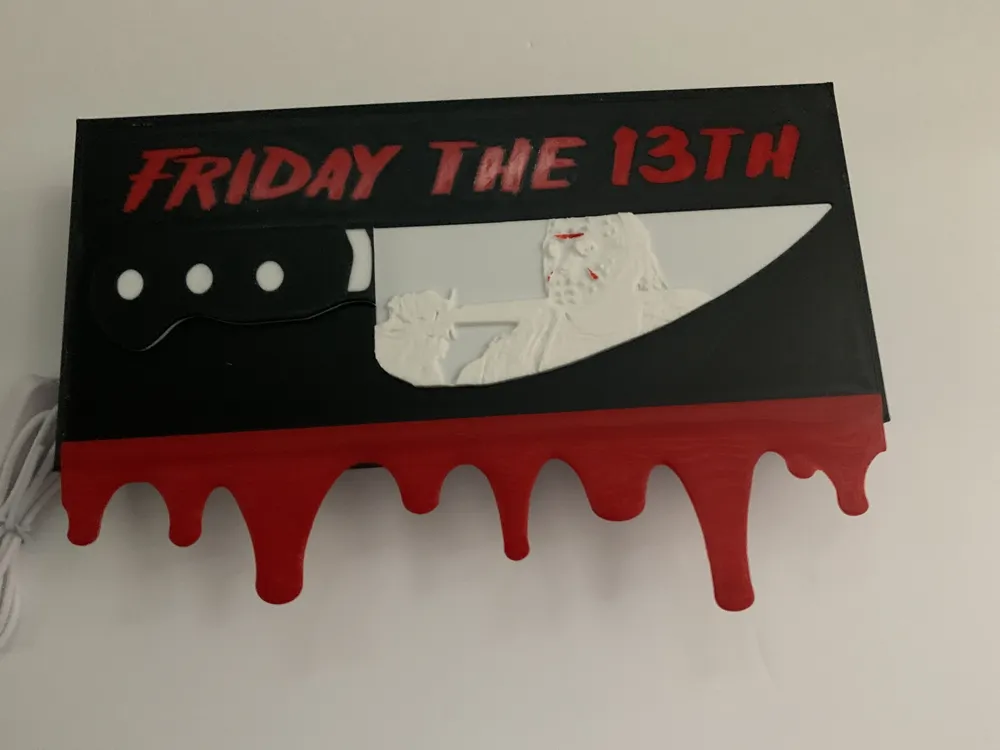 Jason Voorhees Friday the 13th CMYK Lightbox by MattInDetroit - MakerWorld