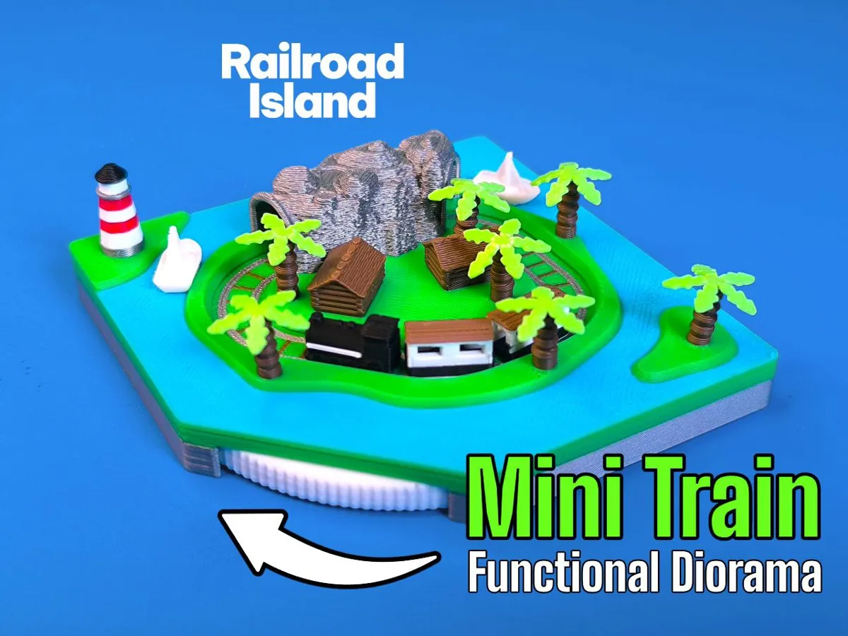 Île Ferroviaire - Diorama de Mini Train - Modèle d'Impression 3D ...