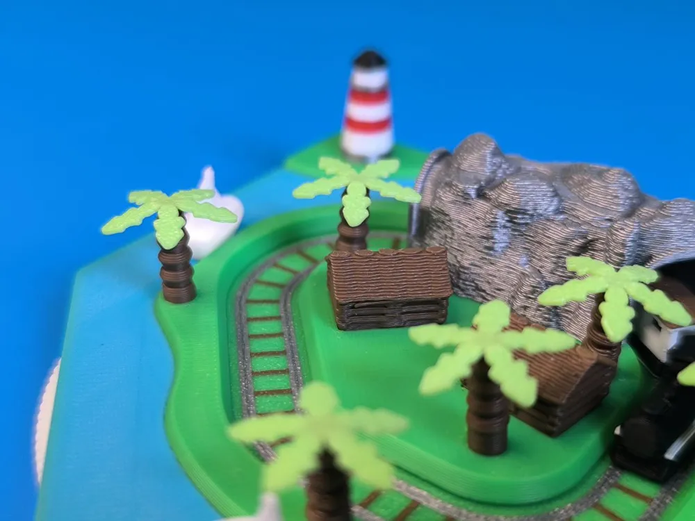 Île Ferroviaire - Diorama de Mini Train - Modèle d'Impression 3D ...