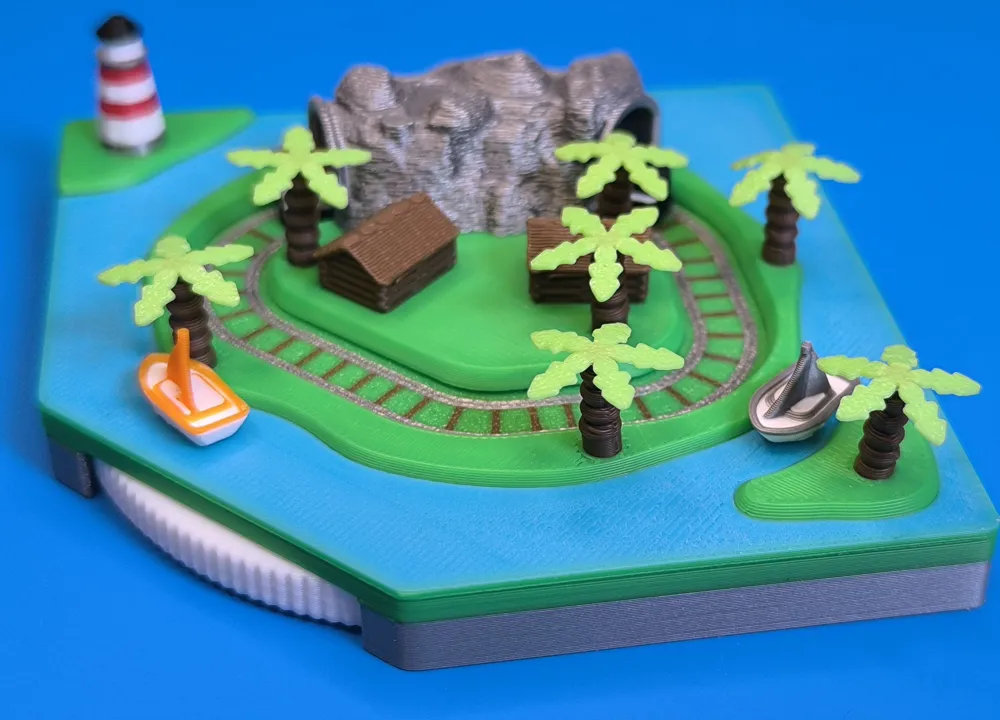 Île Ferroviaire - Diorama de Mini Train - Modèle d'Impression 3D ...