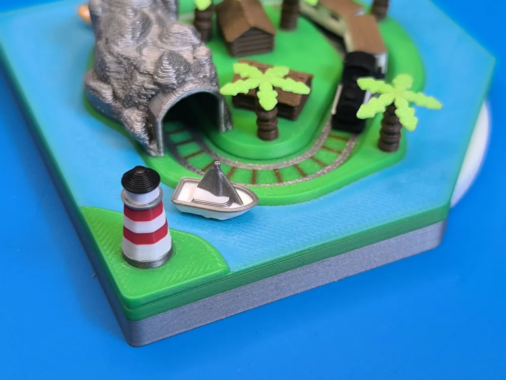 Île Ferroviaire - Diorama de Mini Train - Modèle d'Impression 3D ...