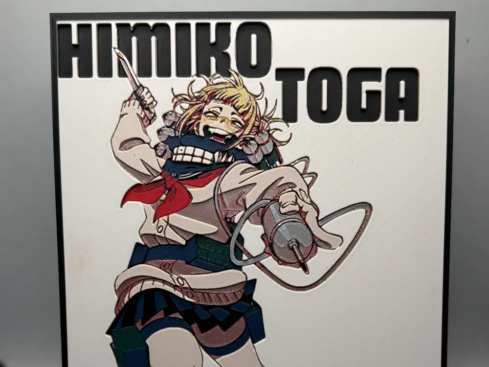 My Hero Academia Hueforge - Toga - Free 3D Print Model - MakerWorld