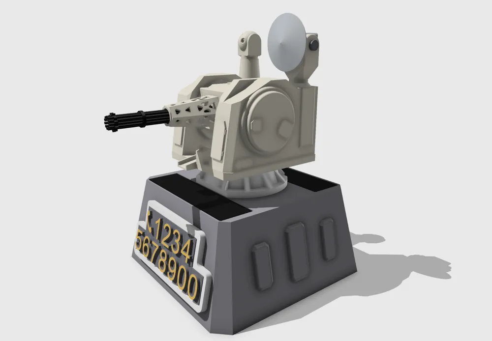 Solar Powered 1130 Close-In Weapon System (CIWS) Creative Car Rotating ...