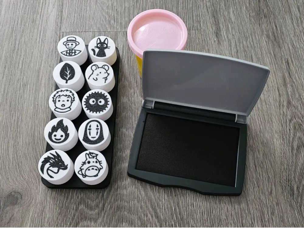 Ghibli-style stamps - Free 3D Print Model - MakerWorld