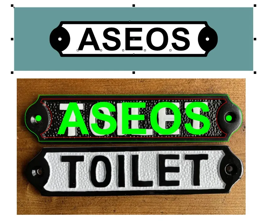 Toilet signage plate in Spanish by AlcaDroid - MakerWorld