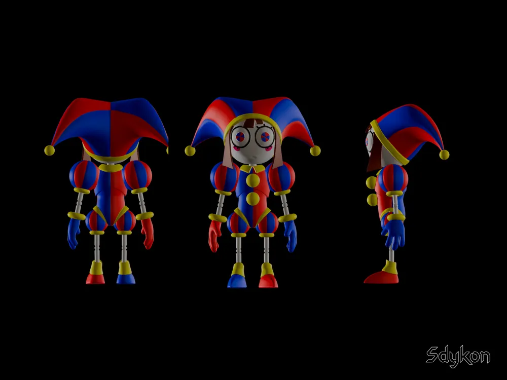 Pomni - Digital Circus (Articulated Action Figure) - Free 3D Print ...