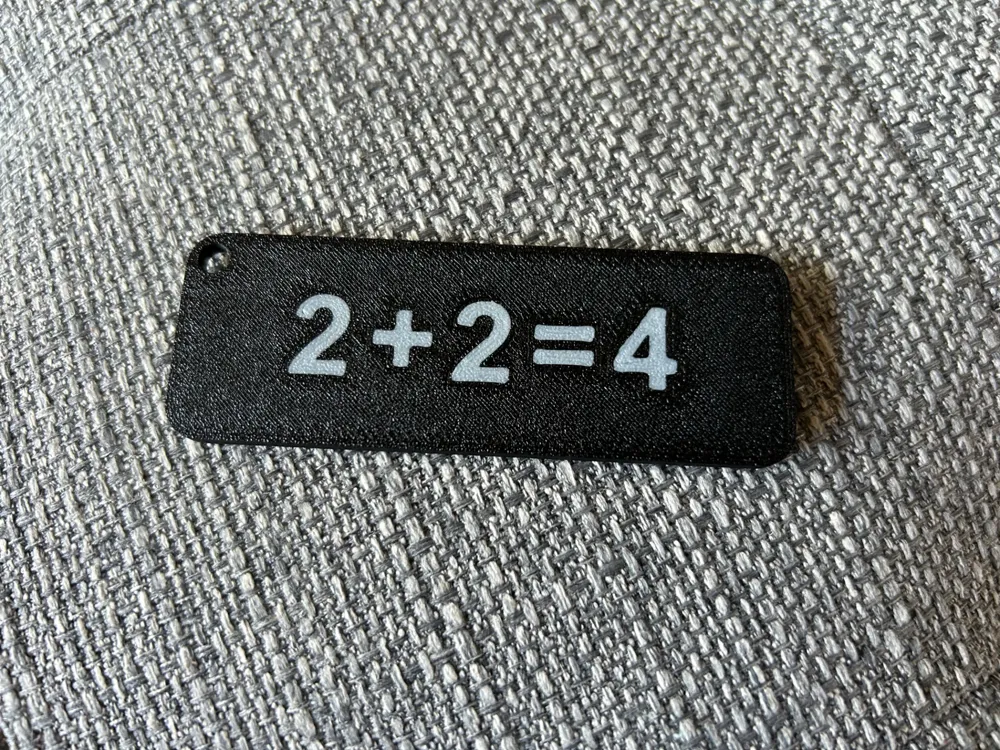 2+2=4 Keychain by PWilly - MakerWorld