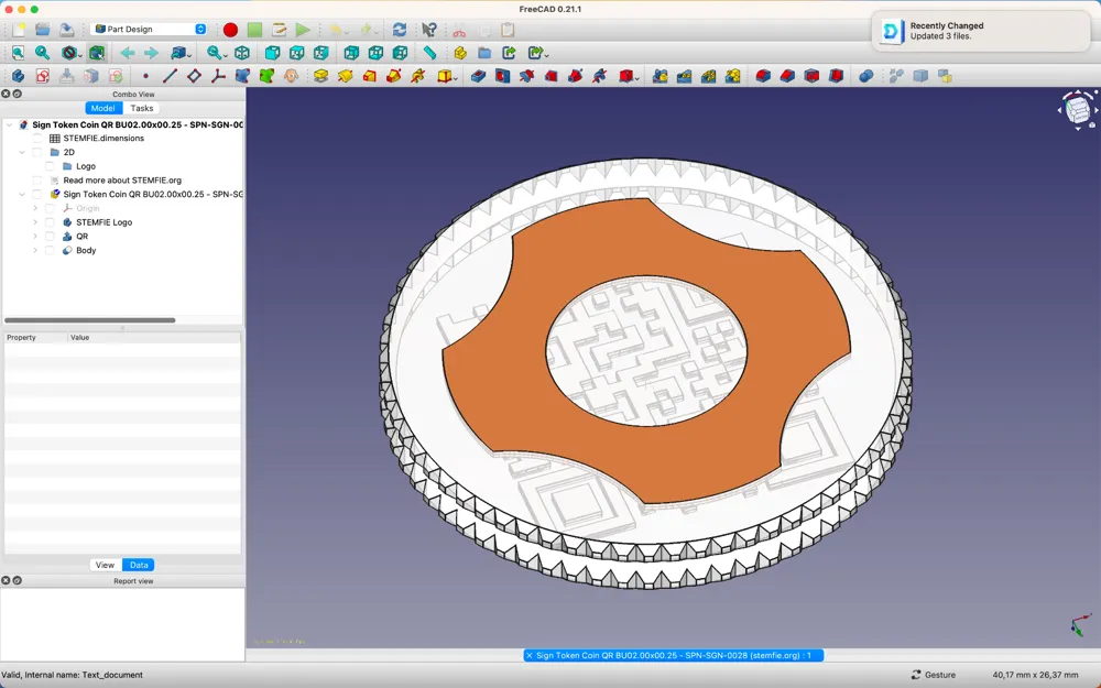 STEMFIE - Sign Token Coin QR BU02.00x00.25 - SPN-SGN-0028 by Stemfie3D ...
