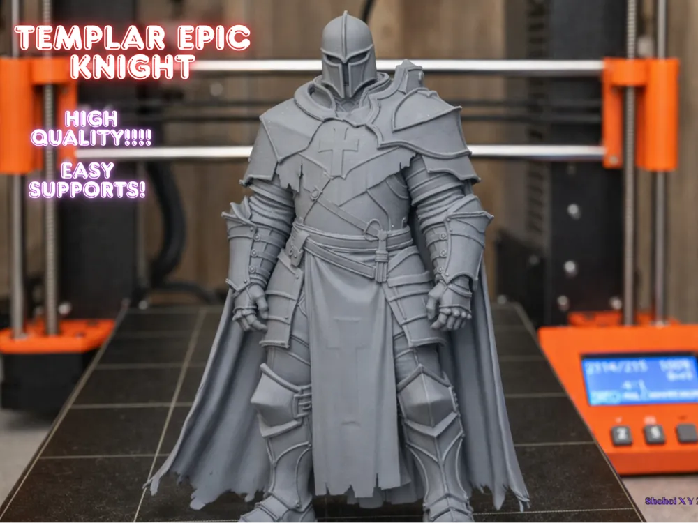 Templar knight epic - Free 3D Print Model - MakerWorld