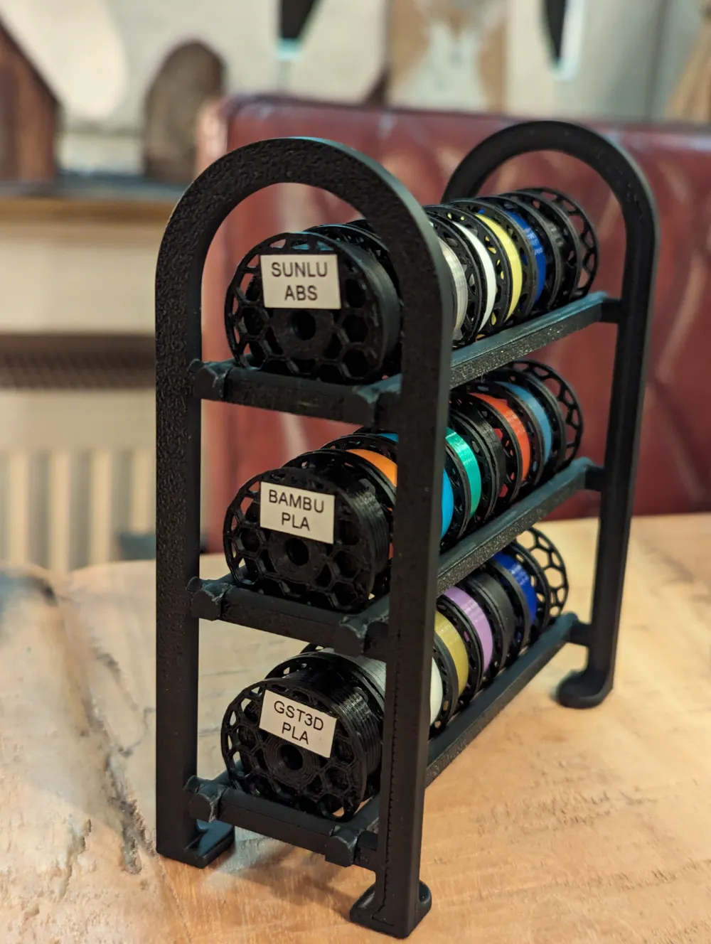 Mini Filament Spool Rack by FloydS - MakerWorld
