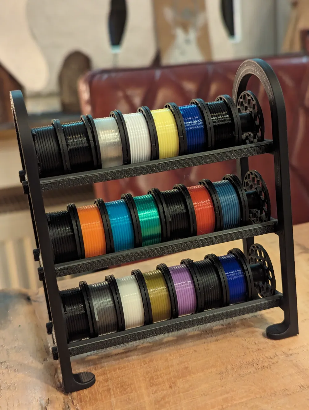 Mini Filament Spool Rack by FloydS - MakerWorld