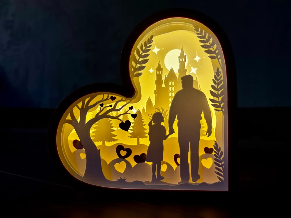 Father-Daughter Valentine's Day Shadowbox Plate Remixed by Justin ...