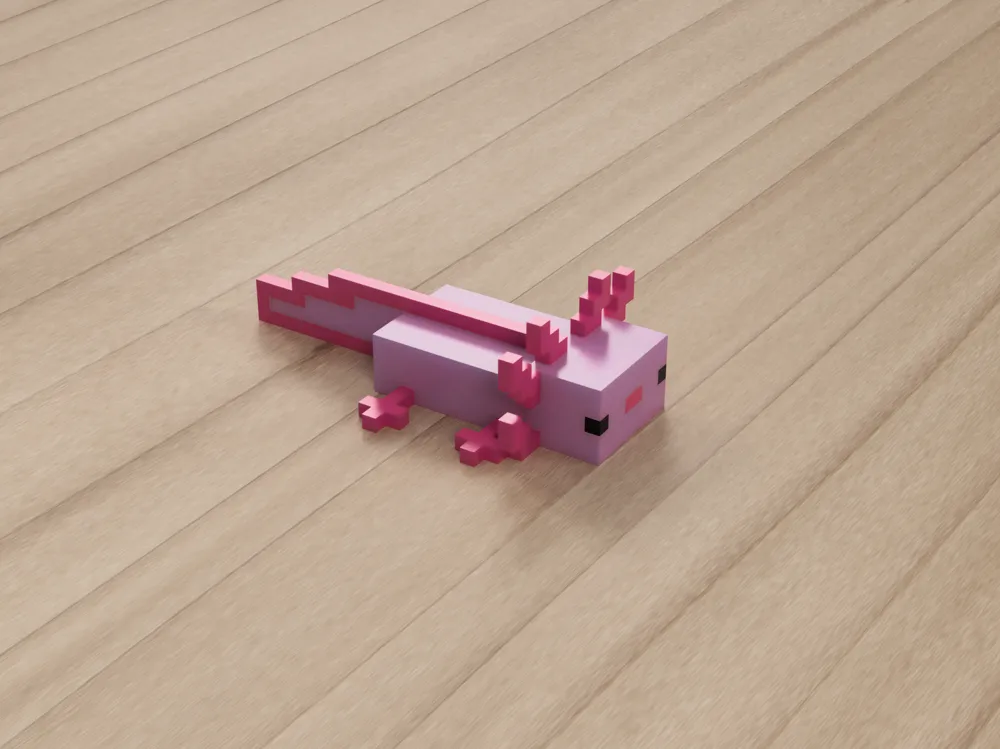 Minecraft Axolotl - Free 3D Print Model - MakerWorld