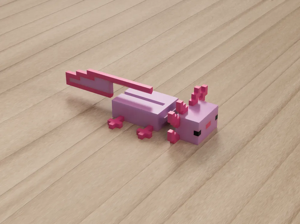 Minecraft Axolotl - Free 3D Print Model - MakerWorld