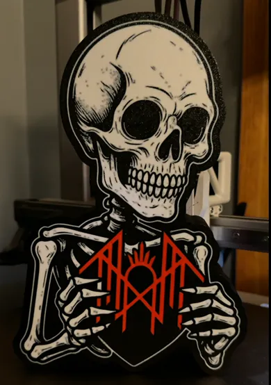 Metal Music Skeleton Lightbox by Lazers and Layers MakerWorld: Download ...