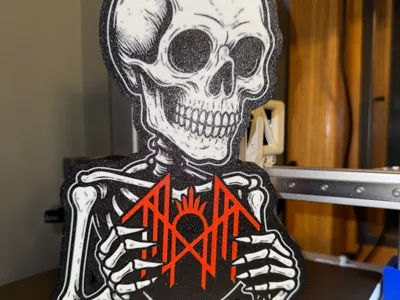 Metal Music Skeleton Lightbox by Lazers and Layers MakerWorld: Download ...