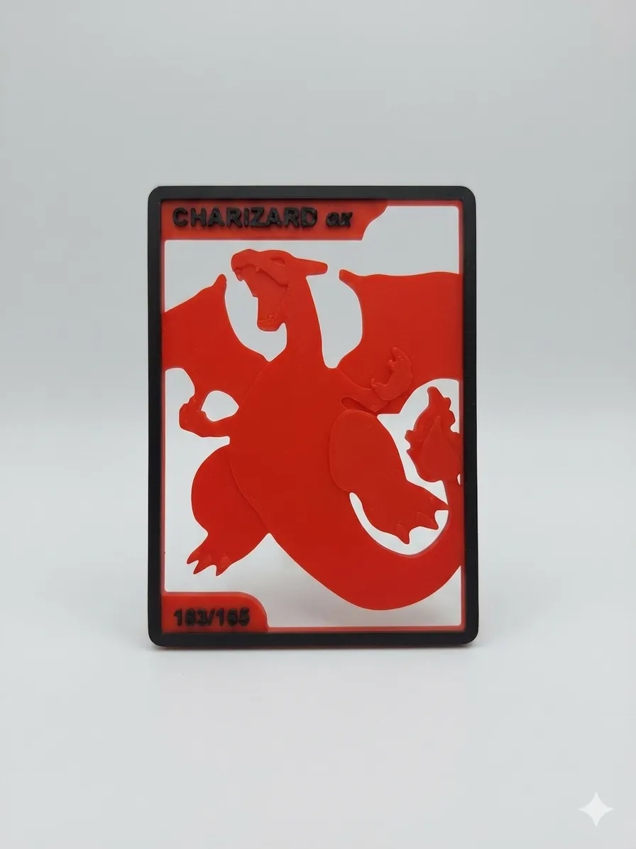 Pokemon card print Charizard EX from Pokemon 151 - Free 3D Print Model ...