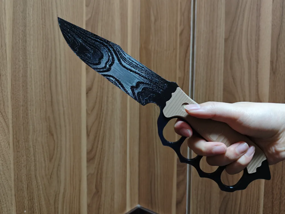 Cosplay prop knife - Damascus pattern by PandaNMakerWorld: Download ...